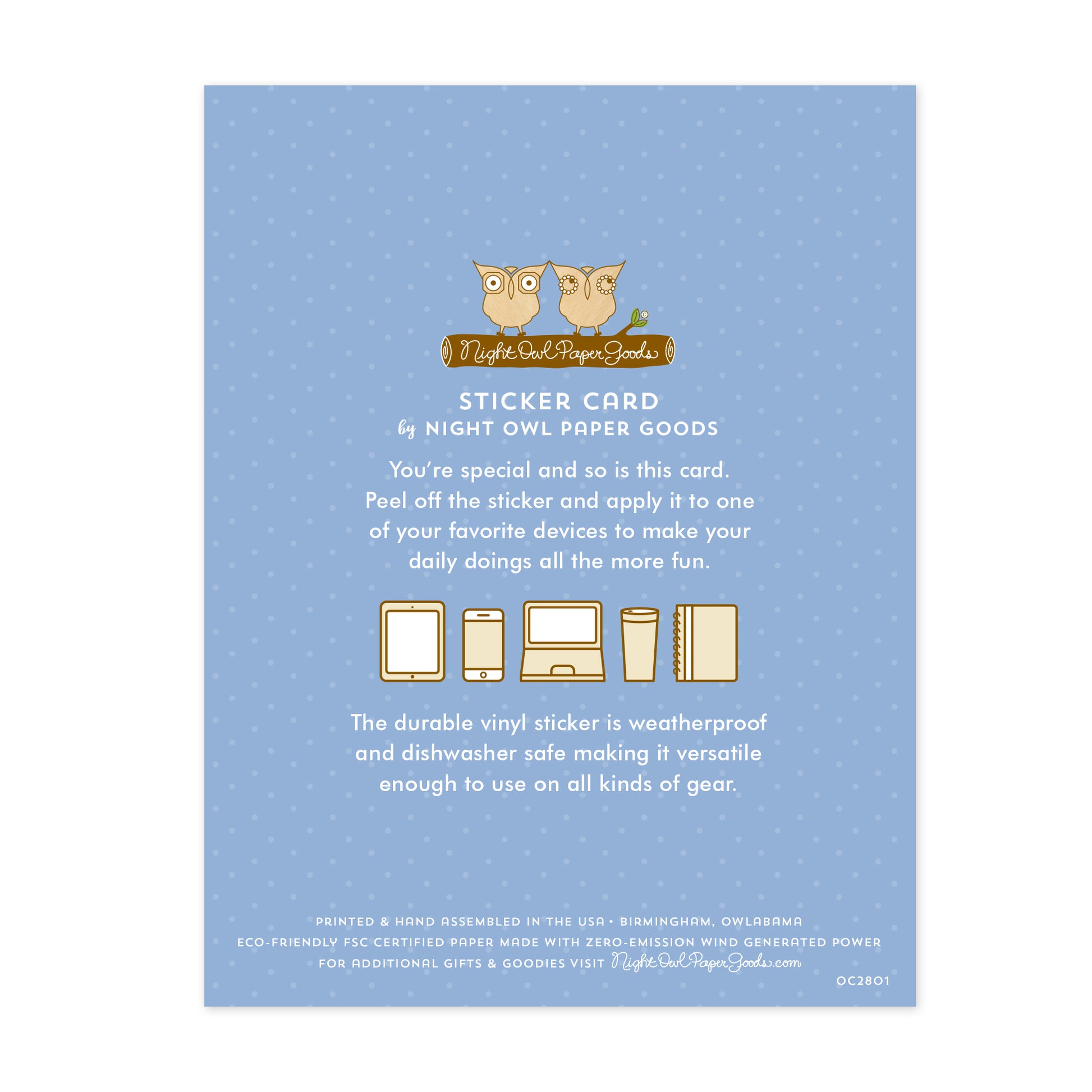 Capybara Sticker Thank You Card – Night Owl Paper Goods