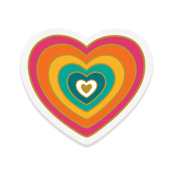 Colorful Heart Vinyl Sticker – Night Owl Paper Goods