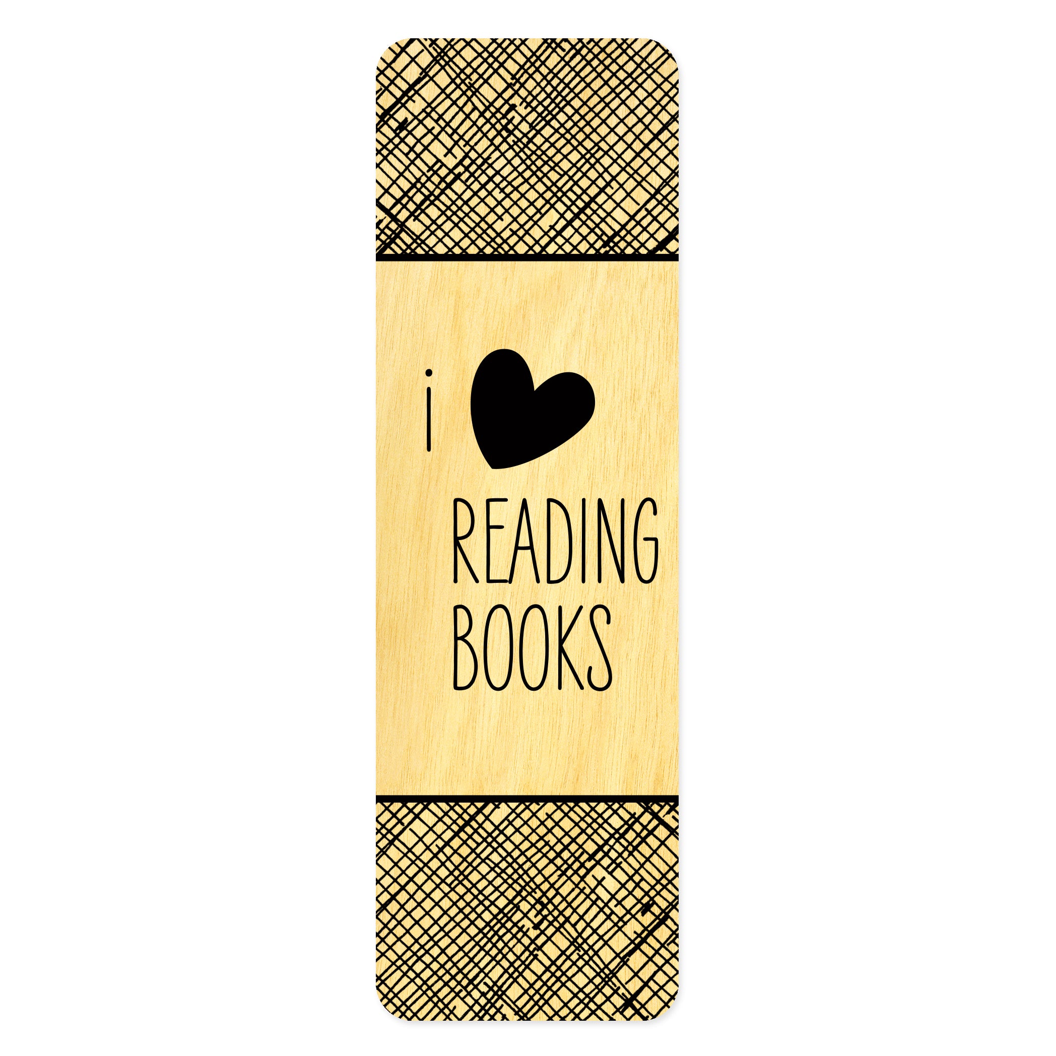 Reading Books Wood Bookmark – Night Owl Paper Goods