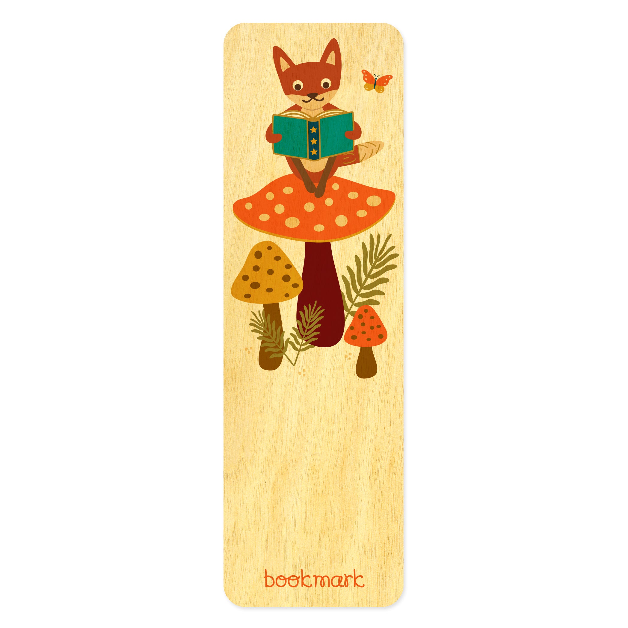 Foxy Fables Wood Bookmark – Night Owl Paper Goods
